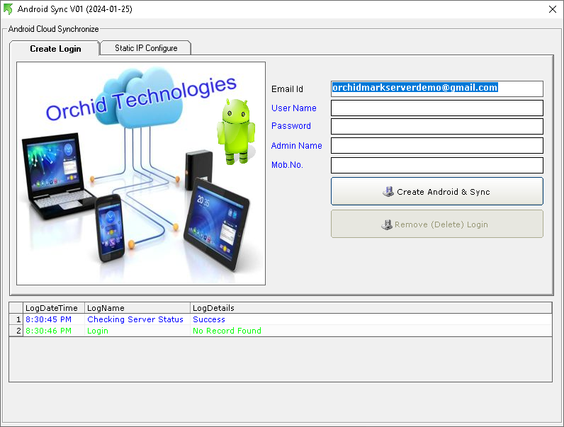 Android Mobile Registration